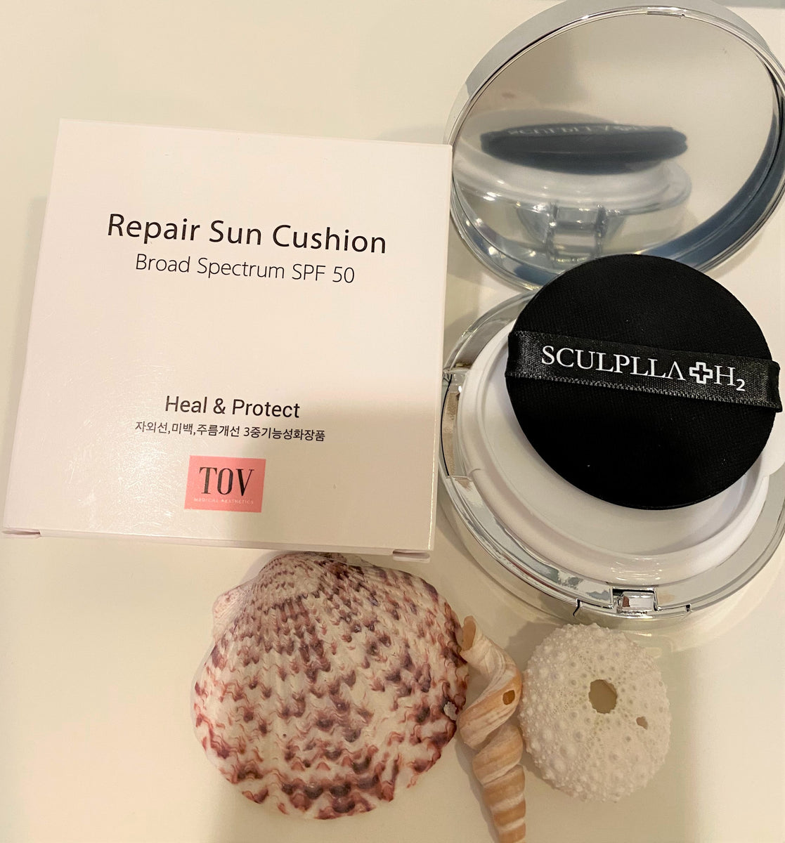 HOUSE OF PLLA® HOP+ Skin Repair Cushion Sunscreen PLLA + 4GF SPF 50 SCULPLLA H2 Repair Sun ...