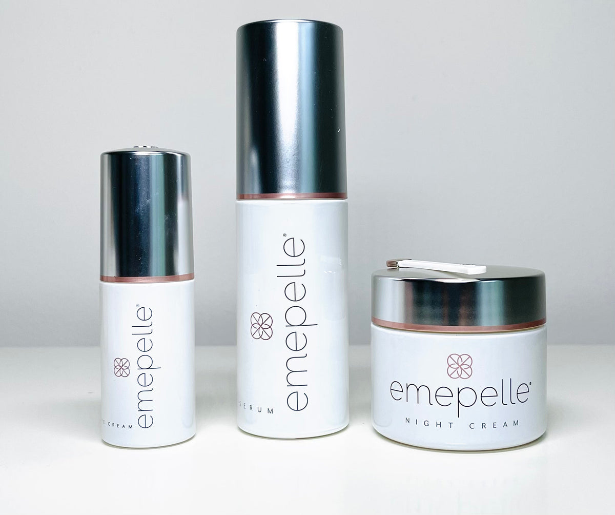 Emepelle Estrogen Deficient Skin Set With Free Glo Face Brush No coupon ...